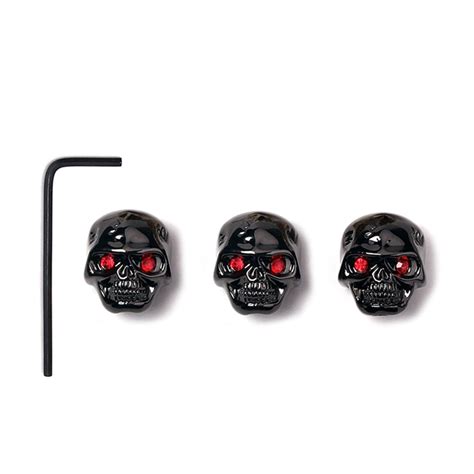 Yigsecu 3pcs Guitar Knobs Skull Head Shaped Tone Control Knobs Buttons For Electric Guitar