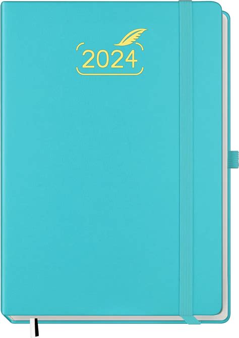 BEZEND Agenda 2024 A5 Couverture Rigide Bleu Ciel Agenda Semainier