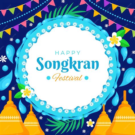 Premium Vector Songkran Festival Background