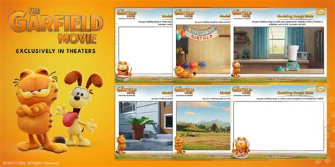 FREE Garfield Modeling Dough Mats Professor Feito
