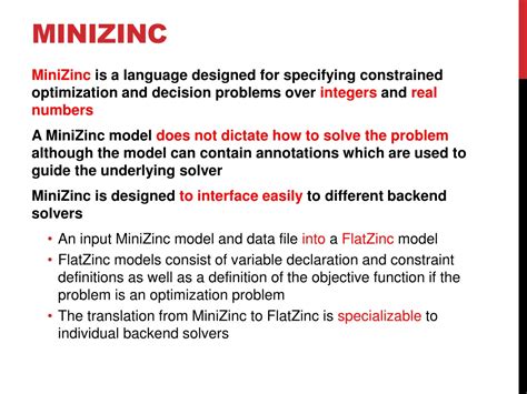 Ppt An Introduction To Minizinc Powerpoint Presentation Free