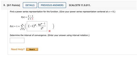 Find A Power Series Representation For The Function Chegg