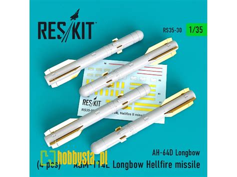 Agm 114l Longbow Hellfire Missiles 4 Pcs Ah 64d Longbow