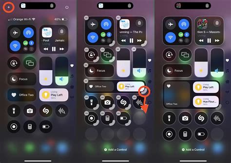 Ios 18 中的控制中心。个性化和选项