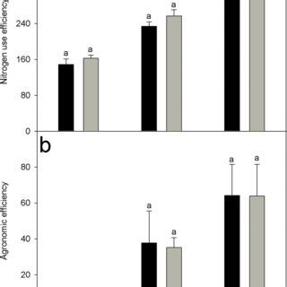 Nitrogen Efficiency Indices A Nitrogen Use Efficiency And B Download Scientific Diagram