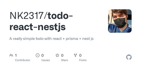 GitHub NK Todo React Nestjs A Really Simple Todo With React Prisma Nest Js