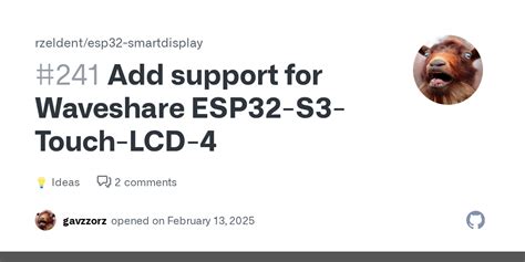 Add Support For Waveshare ESP S Touch LCD Rzeldent Esp Smartdisplay Discussion