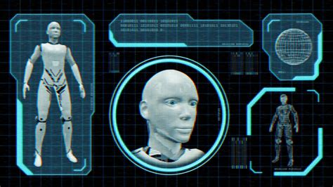 Animated Distorted Monitor Screen With Robot Stock Motion Graphics Sbv