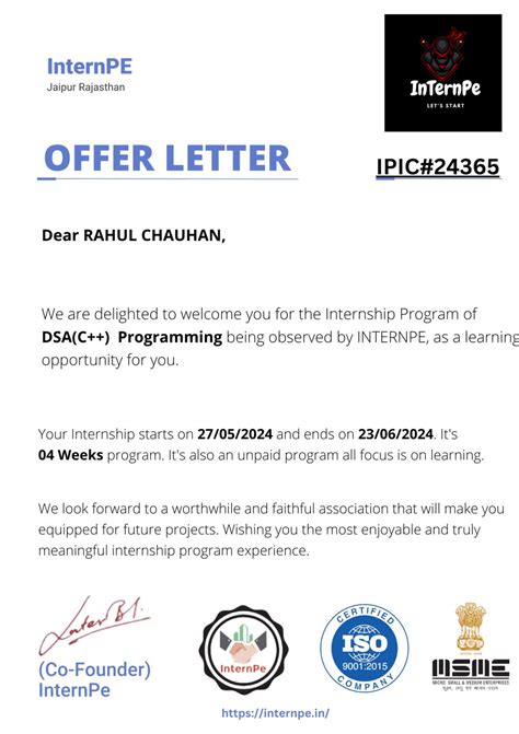 Rahul Chauhan On Linkedin Dsa Dsa Internpeinterships