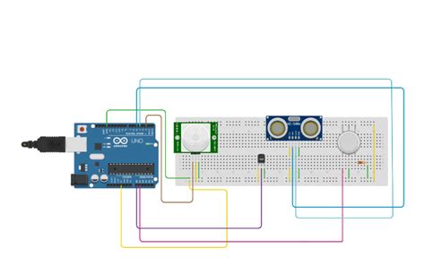 Circuit Design Integrated Multi Sensor Monitoring System Using Arduino Uno Tinkercad