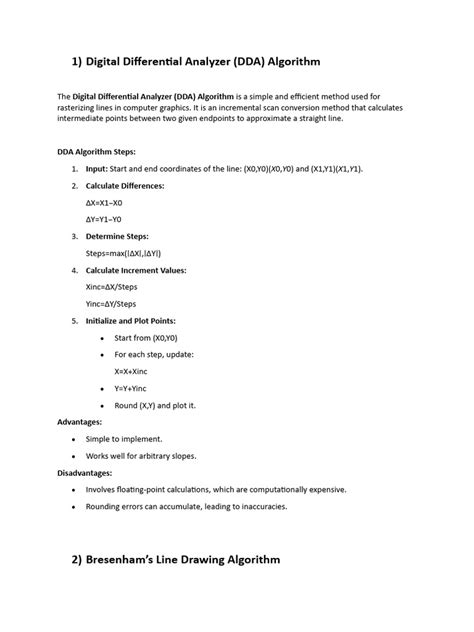 Computer Graphics Algorithms Pdf Computer Science Applied Mathematics