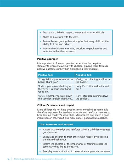 Practical Approaches To Behaviour Management In The Classroom A Handbook For Classroom Teachers