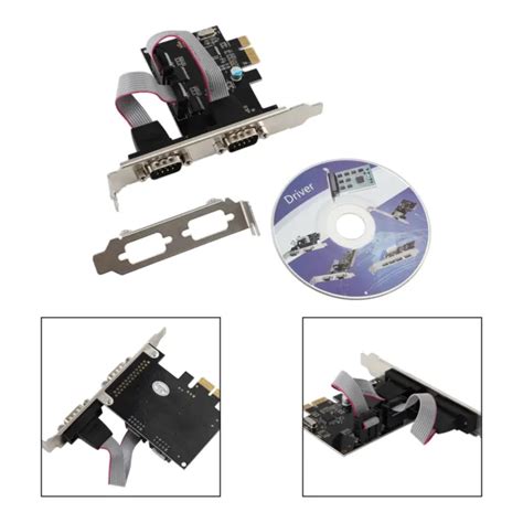 CARTE CONTRÔLEUR SERIE RS232 2 Port WCH382 Chip PCIE Extender Board