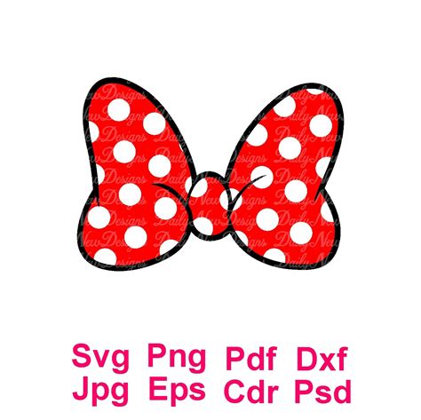 Minnie Mouse Bow Svg Disney Svg Minnie Bow Svg For Cricut And