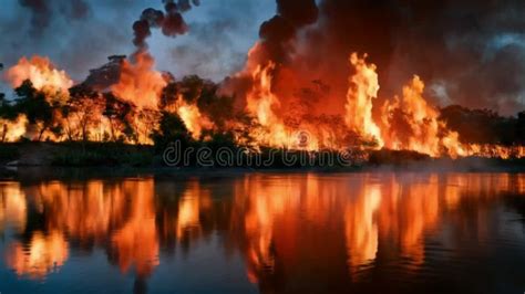 Nighttime Fires In The Amazon Stock Footage Video Of Dark Global 341742198