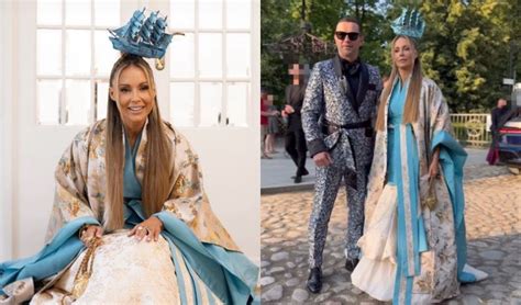 Małgorzata Rozenek pojawiła się na balu u Omeny ze statkiem na głowie Pudelek