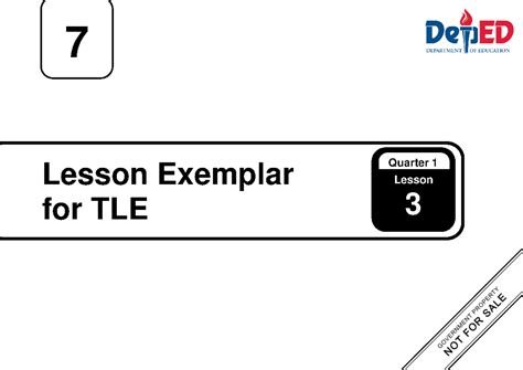 Q1 Le Tle 7 Lesson 3 Week 3 Lesson Exemplar For Tle Lesson 3 7