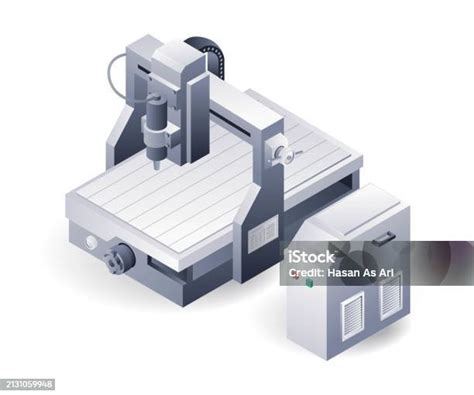 자동 절단 Cnc 선반 기계 아이소 메트릭 플레이트 3d 그림 Cnc 장치에 대한 스톡 벡터 아트 및 기타 이미지 Cnc