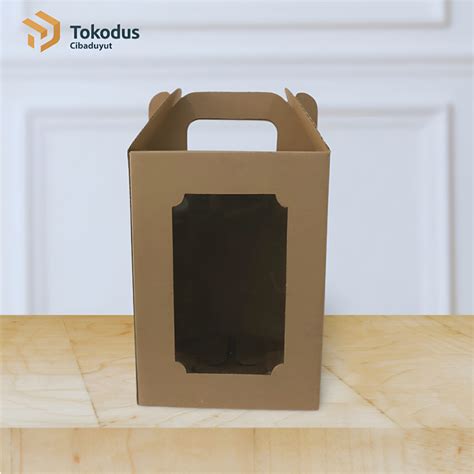 Jual Kardus Box Kue Kering Mika Jinjing Isi 3 Toples Dus Kue Kering Dus Gable Uk 14 6 X 14 6