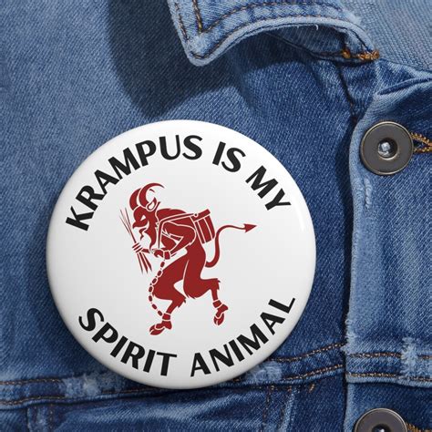 Krampus Pin Funny Krampus Button Krampusnacht Funny Lapel Pin Goth