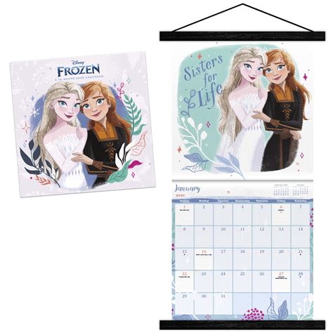 Trends International 2023 Disney Frozen Wall Calendar And Magnetic Frame