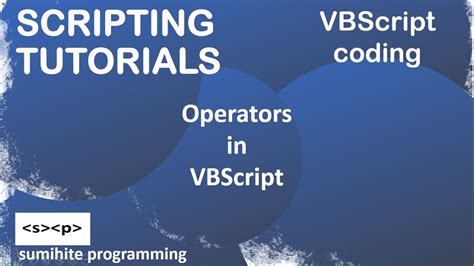 VBScript Tutorial Operators In VBScript Arithmetic Comparison