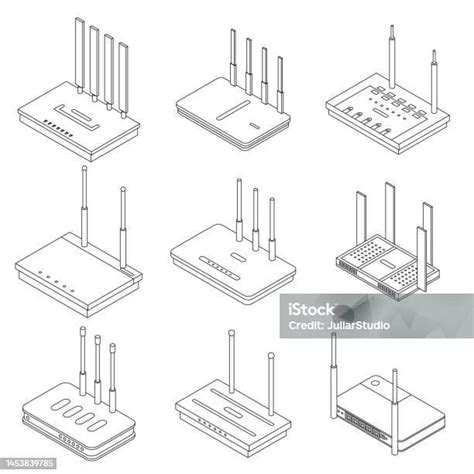 ルーターアイコンセットベクター画像アウトライン 3dのベクターアート素材や画像を多数ご用意 3d 3g携帯 Usbケーブル