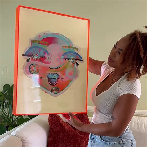 Uv Backless Color Acrylic Shadowbox Neon Pink Orange Or Sea Glass