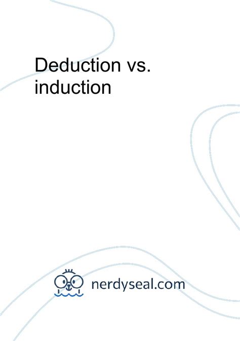 Deduction Vs Induction 483 Words Nerdyseal