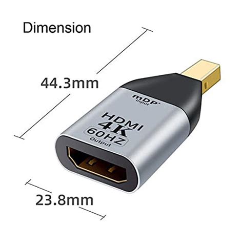 Cablecc Mini Displayport Dp Source To Hdmi Sink Displays 4k 60hz Ultra Hd Converter Adapter For