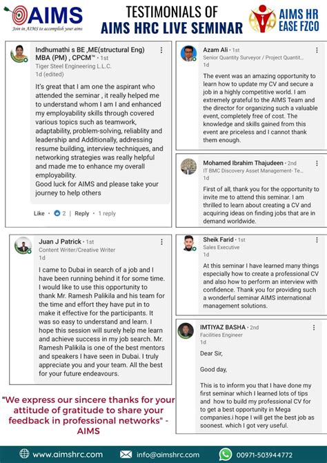 Anju Anna Saji On Linkedin Seminar Testimonials