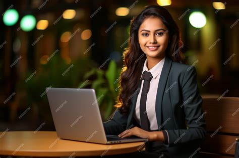 Premium Ai Image Diverse Office Portrait Of Beautiful Indian It