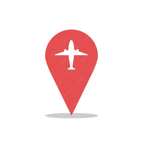 Premium Vector Map Location And Direction Icon Symbol With Plane Sign