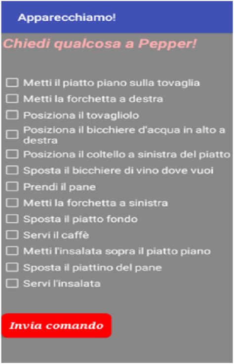 The Detail Of The Checkbox List In The Lateral Bar Of The App