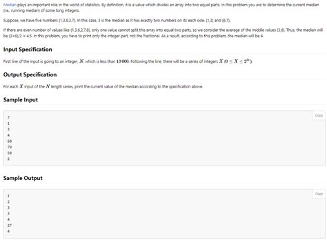Solved Median Plays An Important Role In The World Of Chegg Com