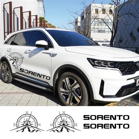 자동차 사이드 스티커 기아 쏘렌토 1 2 4 R Um Xm Bl Mq4 자동 튜닝 액세서리 나침반 모양 비닐 필름 장식 데칼 4 개 Aliexpress