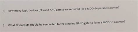 Solved 6 How Many Logic Devices Ffs And And Gates Are
