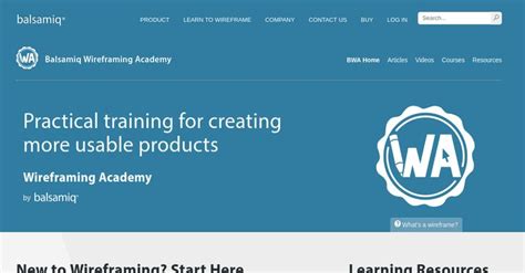 Wireframing Academy Balsamiq