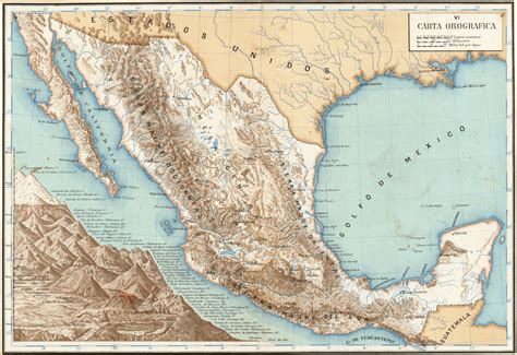 Mapa Orográfico De México Mapa De México Detallado Lgyc