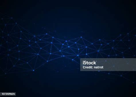 연결 점 들과 라인 추상 기술 배경입니다 데이터 및 기술 개념입니다 인터넷 네트워크 연결 벡터에 대한 스톡 벡터 아트 및 기타 이미지 Istock