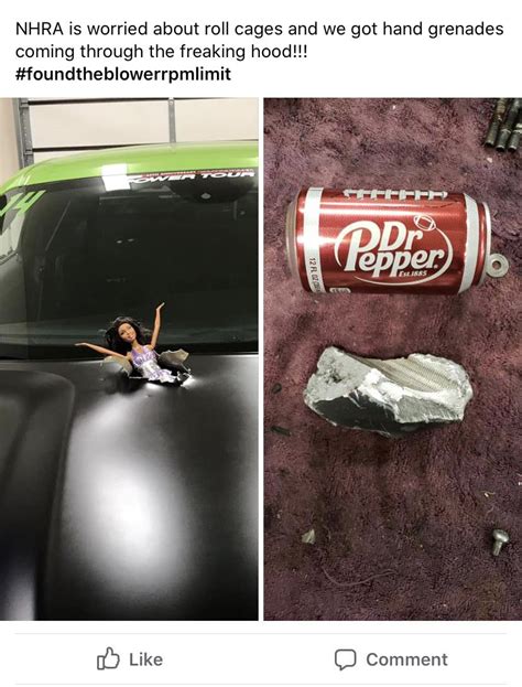 2 55 Upper And 9 Lower Pulley Hellcat Blower Rotors Blew A Hole Through The Hood Too Much Rpm