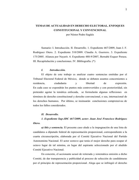 TEMAS DE ACTUALIDAD EN DERECHO ELECTORAL