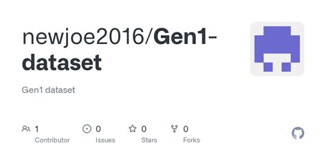 Github Newjoe2016gen1 Dataset Gen1 Dataset