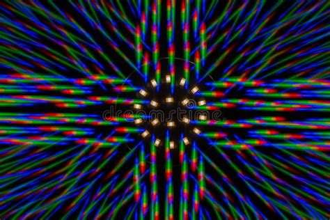 Photo Diffraction Pattern Of The LED Array Obtained By The Grating