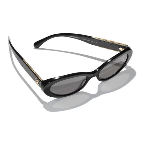 Oval Sunglasses In Black Acetate At Hannah Rowlandson Blog