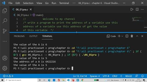 in c programing to print address of variable using pointer part 1 youtube