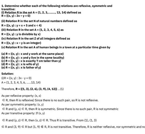 ncert solutions for class 12 maths chapter 1 relations and functions