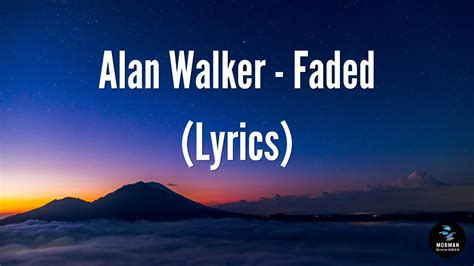 Alan Walker Faded Lyrics Youtube