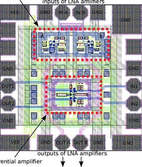Layout Of The Differential Amplifier And Pair Of Low Noise Amplifier In