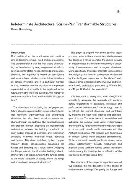 Pdf Indeterminate Architecture Scissor Pair Transformable Structures